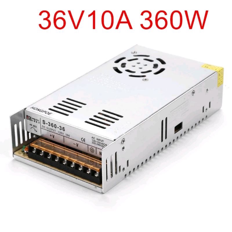 Jual Switching Power Supply PSU 36V 10A High Quality, 36 Volt 10 Ampere Cooling Fan | Shopee ...