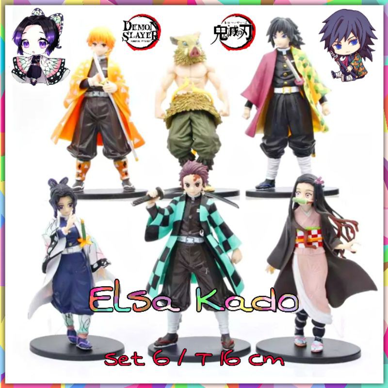 Jual figure Demon Slayer Set 6 Kimetsu No Yaiba Zenitsu Shinobu Kanao ...