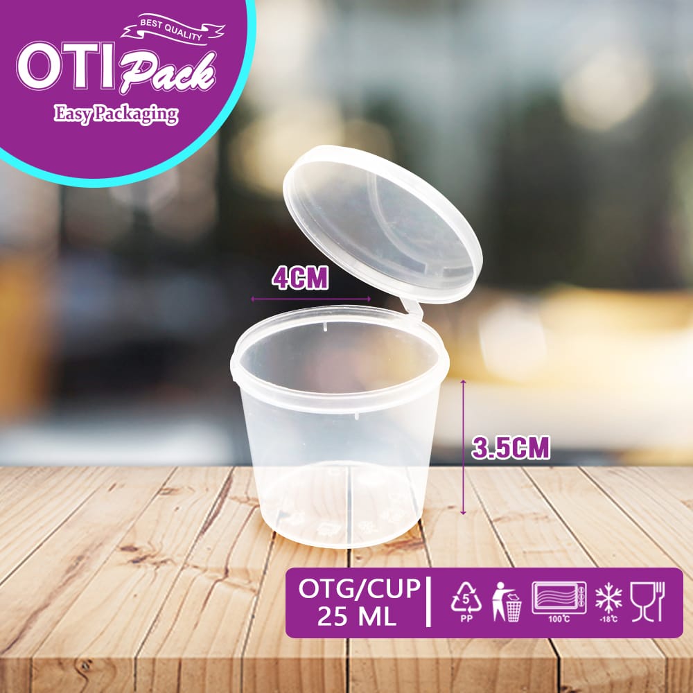Jual Tempat saos plastik 25ml thinwall/cup sambal/container saus isi ...