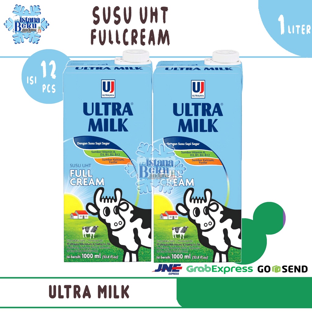 Jual Ultra Milk Full Cream 1000ml (1 Dus = 12 Pcs) | Shopee Indonesia