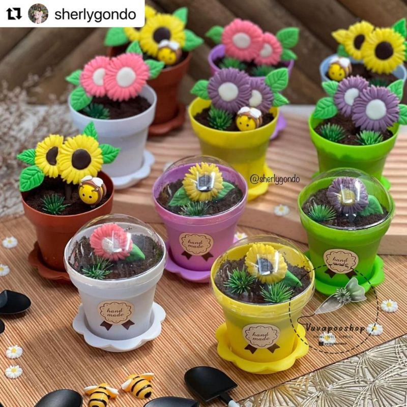Jual Cup Pot Bunga / Tempat Puding Pot / Gelas Puding Pot Bunga Food ...