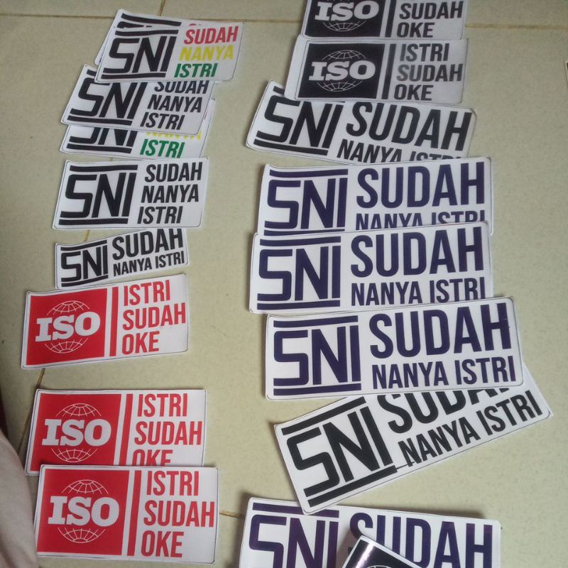 Jual Cutting sticker dan vinyl sticker ISO dan SNI | Shopee Indonesia