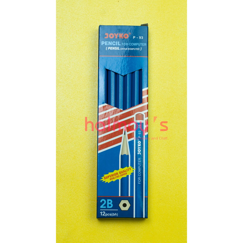 Jual PENSIL KAYU 2B JOYKO P - 93 ( 1 BOX = 12 PCS ) | Shopee Indonesia