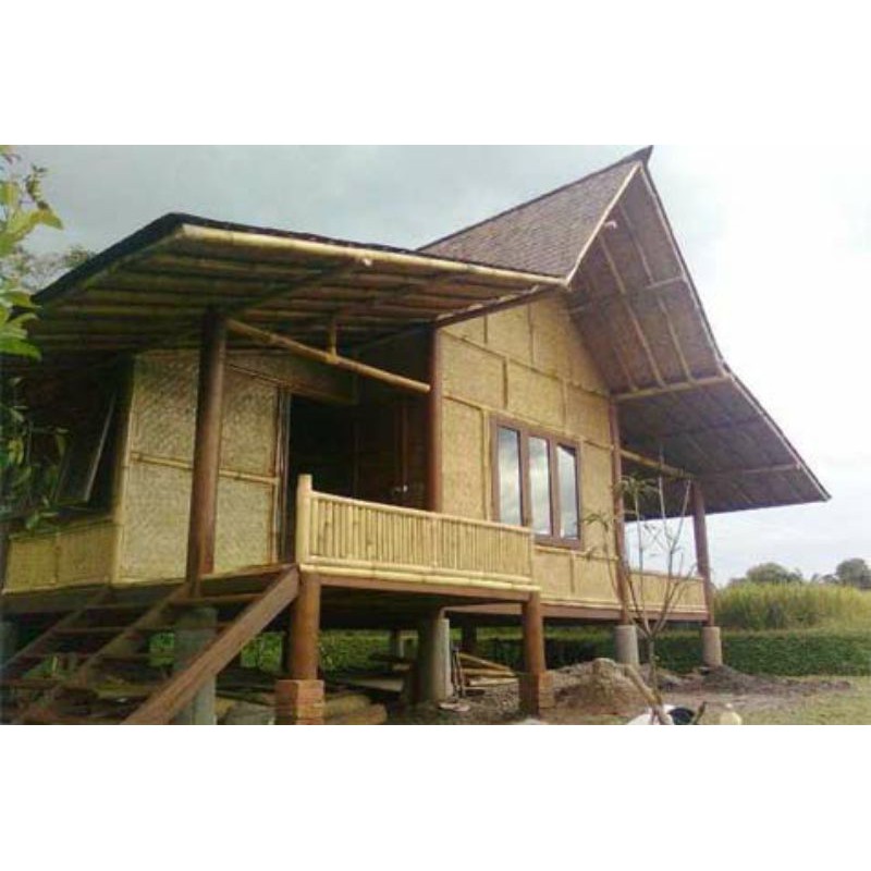 Jual rumah bambu villa bambu atap sirap harga per m2 | Shopee Indonesia