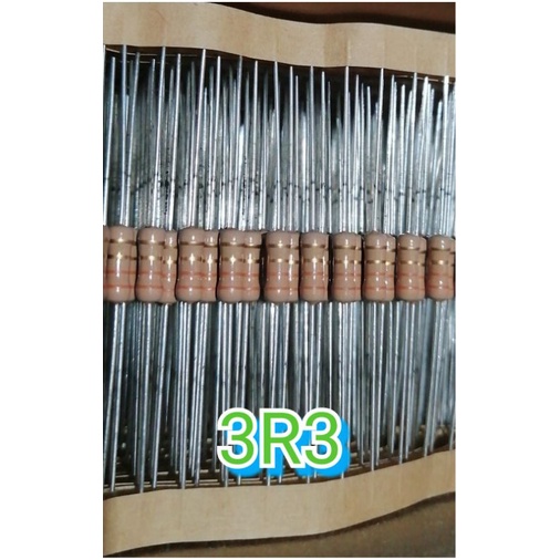 Jual RESISTOR 3R3, 1 wat, BODY 1/2 WATT | Shopee Indonesia