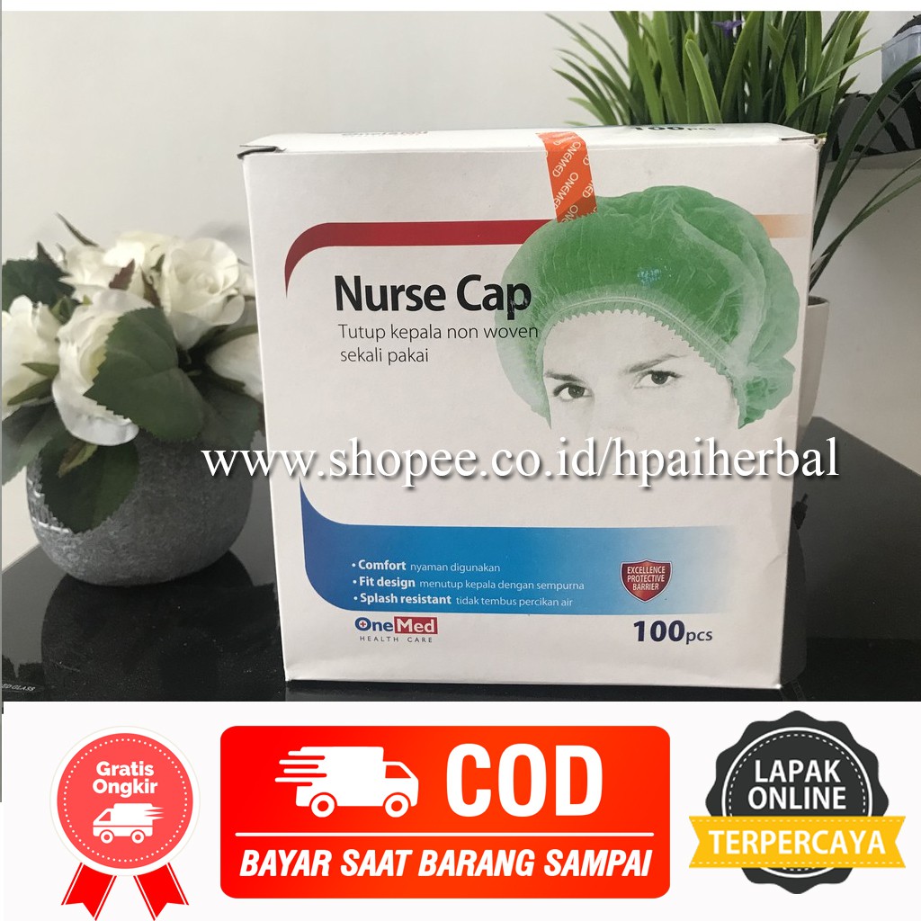 Jual NURSE CAP ONEMED TUTUP KEPALA NON WOVEN / SURGEON CAP ONEMED ISI ...