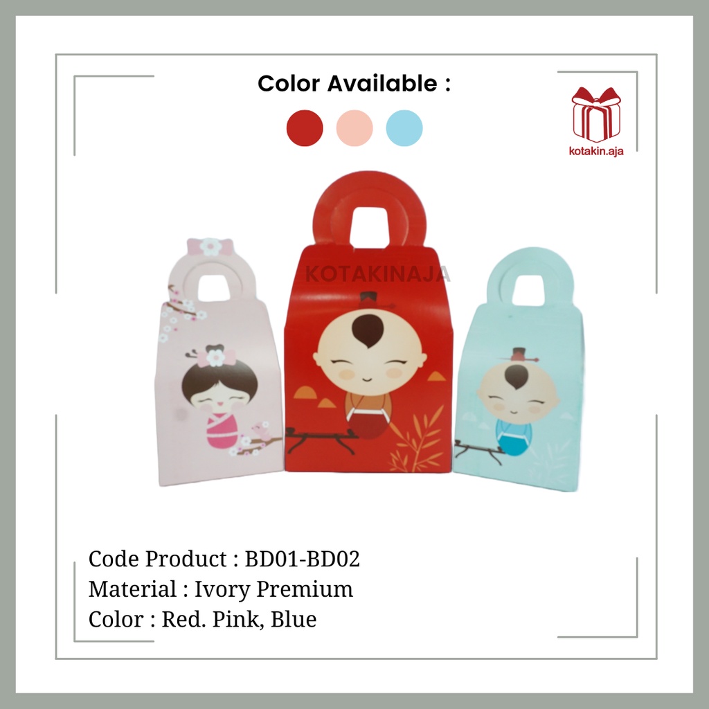 Jual Gable Box Motif / Goodiebag Motif / Box Kue Motif / Box Souvenir ...
