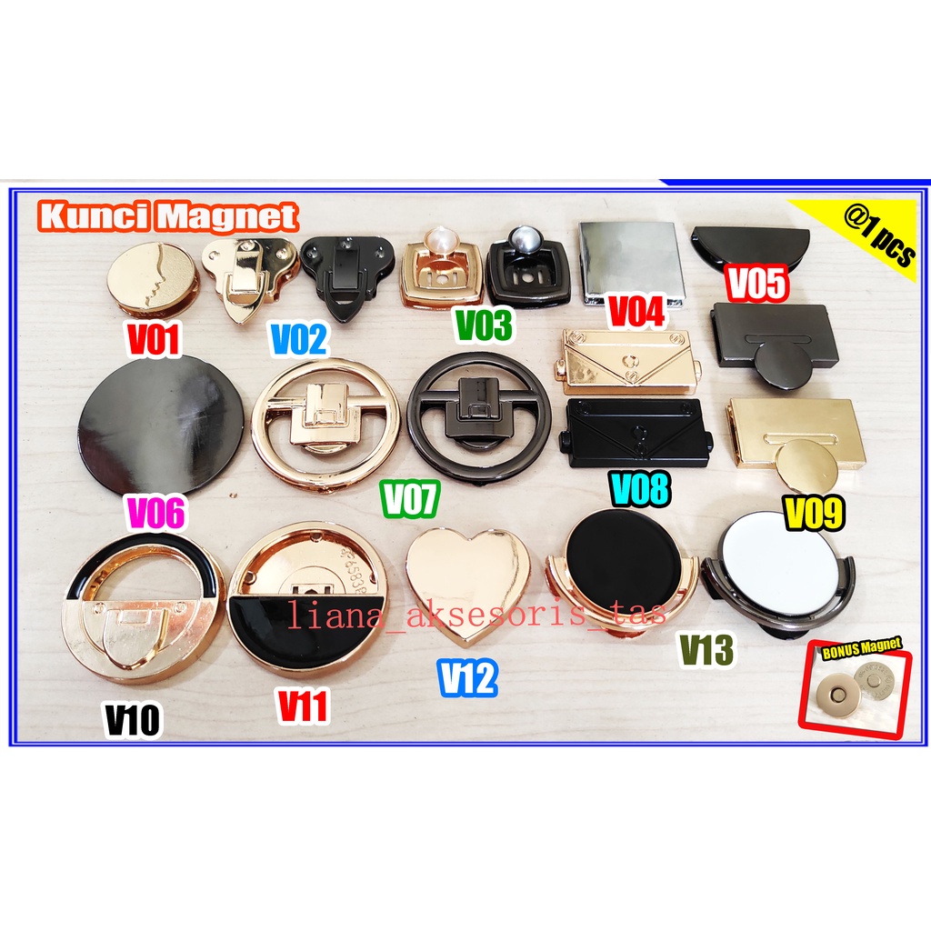 Jual AKSESORIS TAS CEWEK KUNCI TAS VARIASI KUNCI MAGNET TAS IMPOR (@1 ...