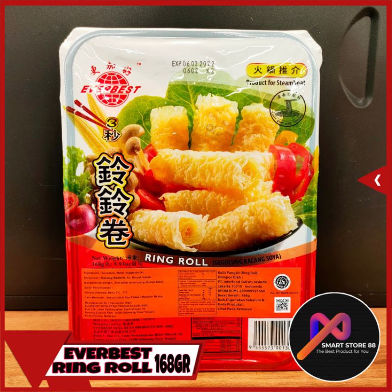 Jual EVERBEST RING ROLL 168GR KULIT TAHU EVERBEST GEGULUNG KACANG SOYA ...