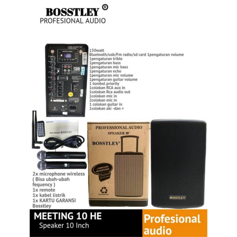 Jual SPEAKER PORTABLE WIRELESS MEETING BOSSTLEY MAX10he max 10 HE ...