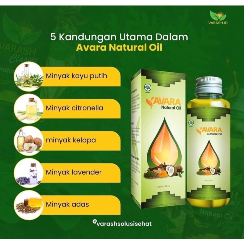 Jual Avara Natural Oil Original 100mL BPoM dan Halal Mui | Shopee Indonesia