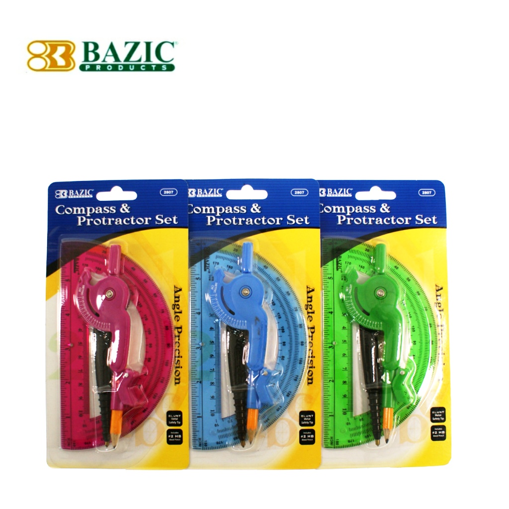 Jual Bazic Scale-Arm Compass & 6" Protractor Set - Jangka & Busur ...