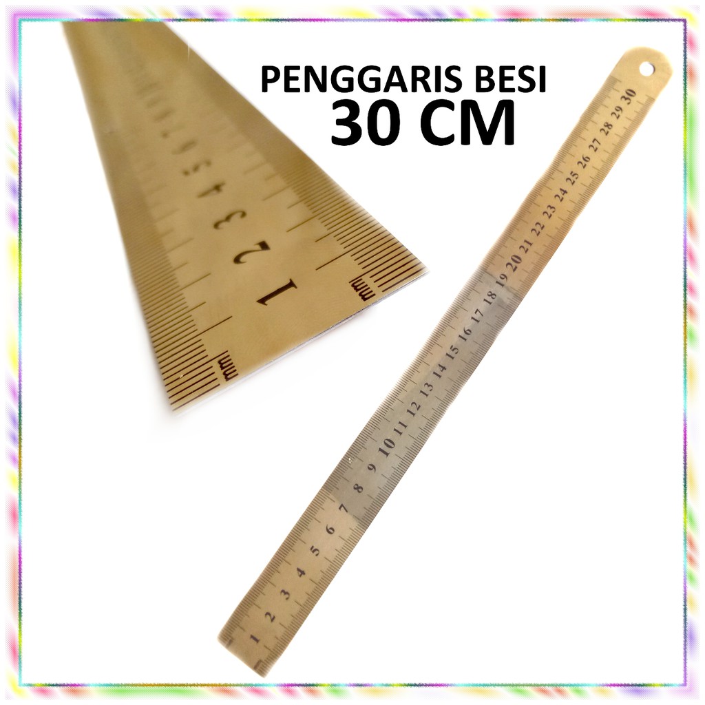 Jual Penggaris besi ukuran 30 cm lentur | Shopee Indonesia