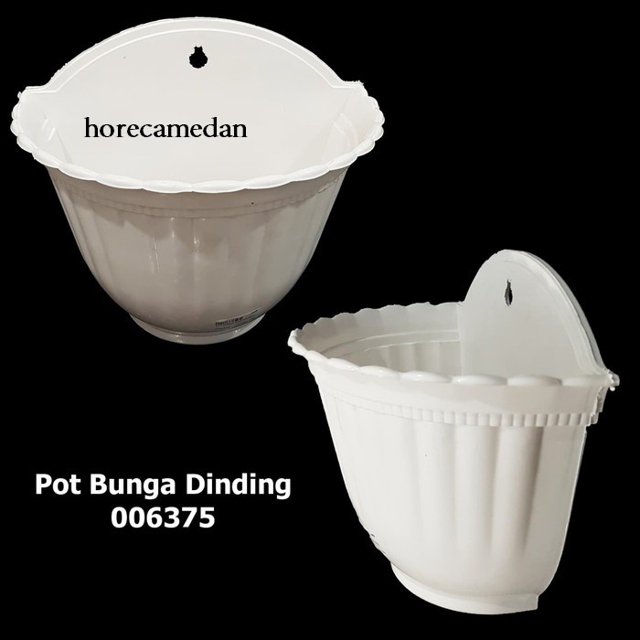 Jual Pot bunga dinding / Pot bunga plastik putih polos Pot Isabela ...