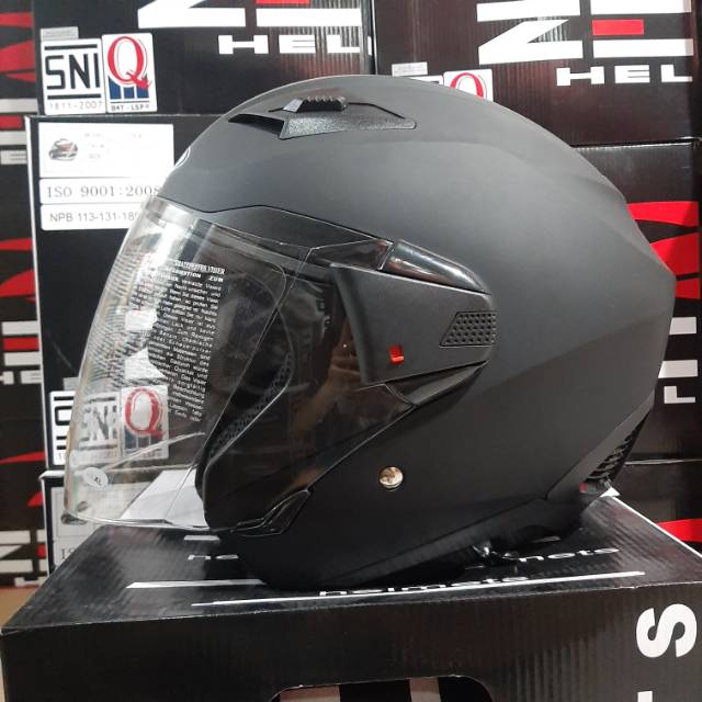 Jual HELM ZEUS 611 HITAM DOP / ZEUS 611 BLACK DOFF / ZEUS 611 BLACK ...