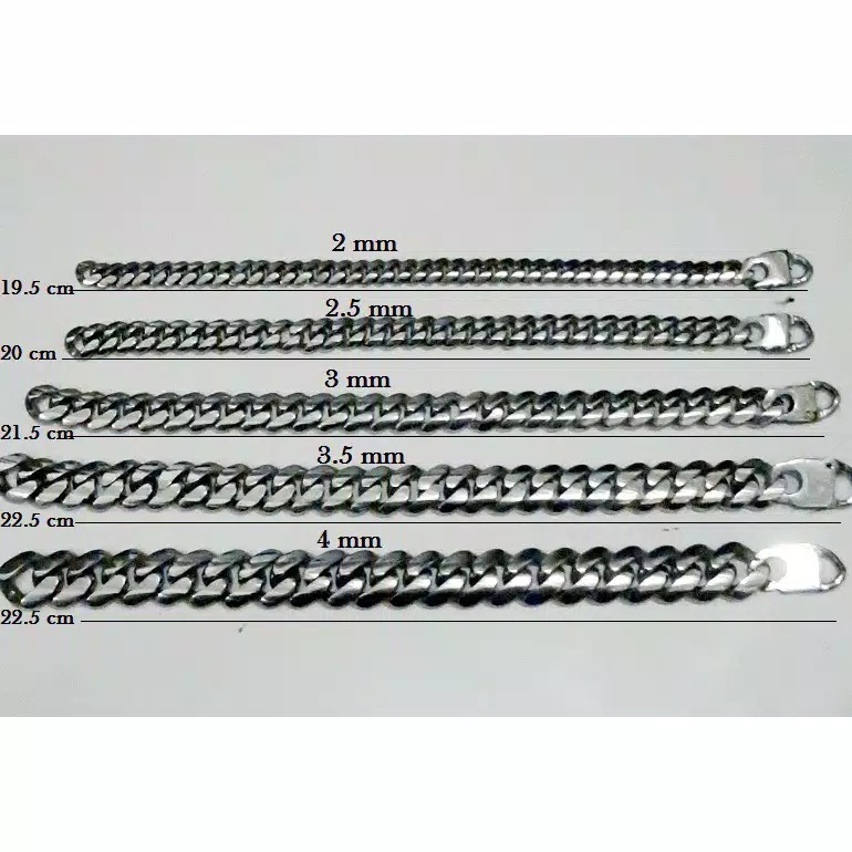 Jual Gelang Rantai Stainless Steel Titanium | Shopee Indonesia