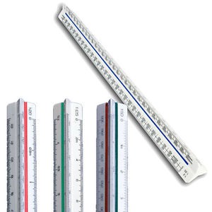 Jual Linex Scale Ruler 371/grey Penggaris Skala Triangular Scale 0910 ...