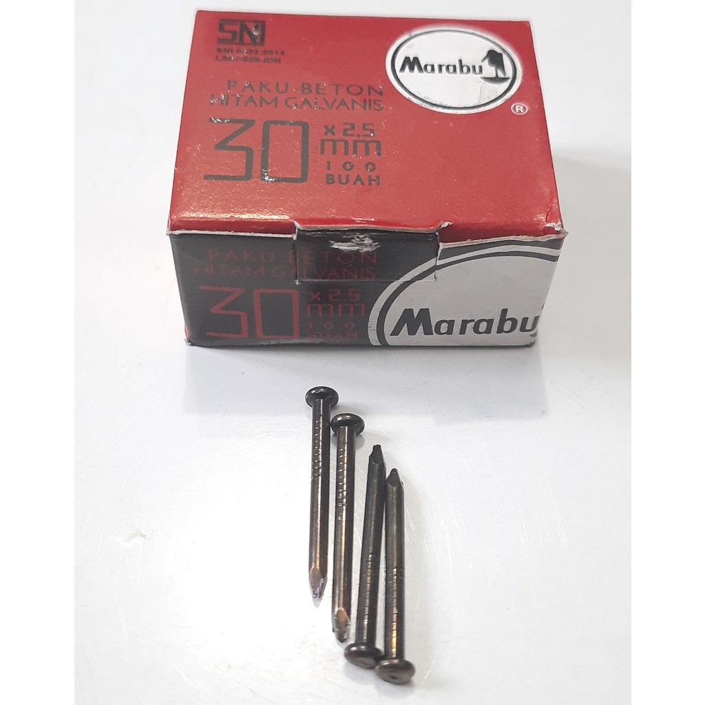 Jual Paku Tembok 30 MARABU HITAM / Paku Beton 3CM (D4175) | Shopee ...