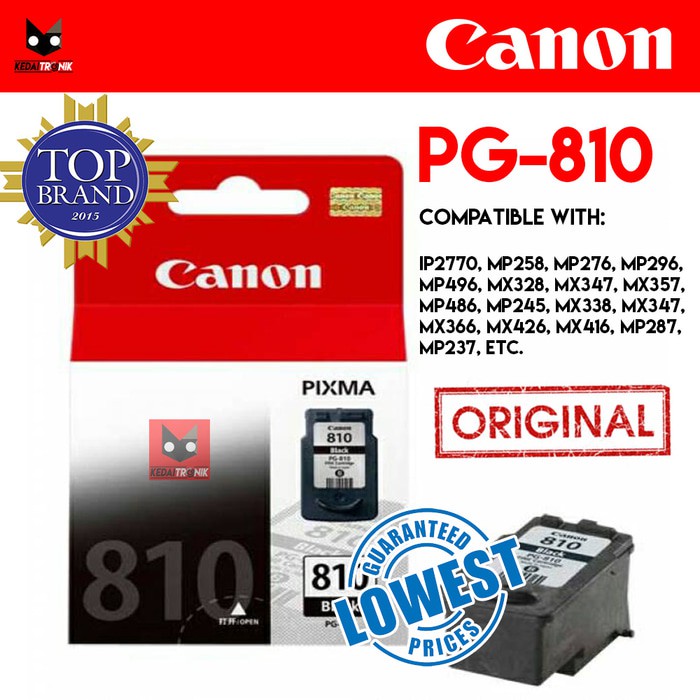 Jual ORI!!! CARTRIDGE PRINTER CANON PG810 BLACK HITAM PG 810 CATRIDGE ...