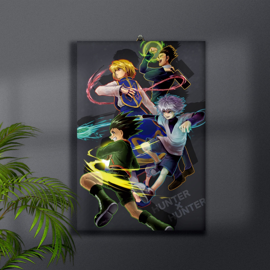 Jual Poster bingkai papan kayu Anime HUNTER X HUNTER / Dekorasi Kamar ...