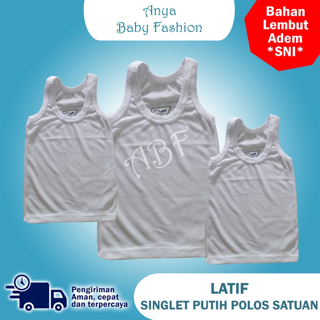 Jual Singlet Anak Satuan Merk LATIF | Singlet Anak Satuan Putih Polos ...