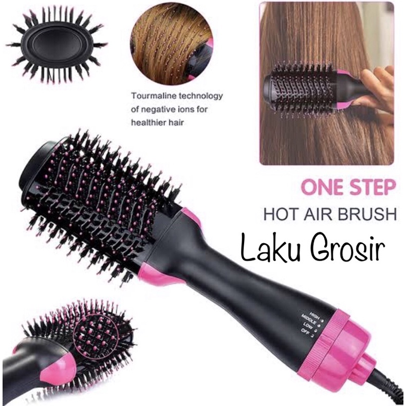 Jual Sisir catok Hair dryer and styler one step brush ( pengering ...