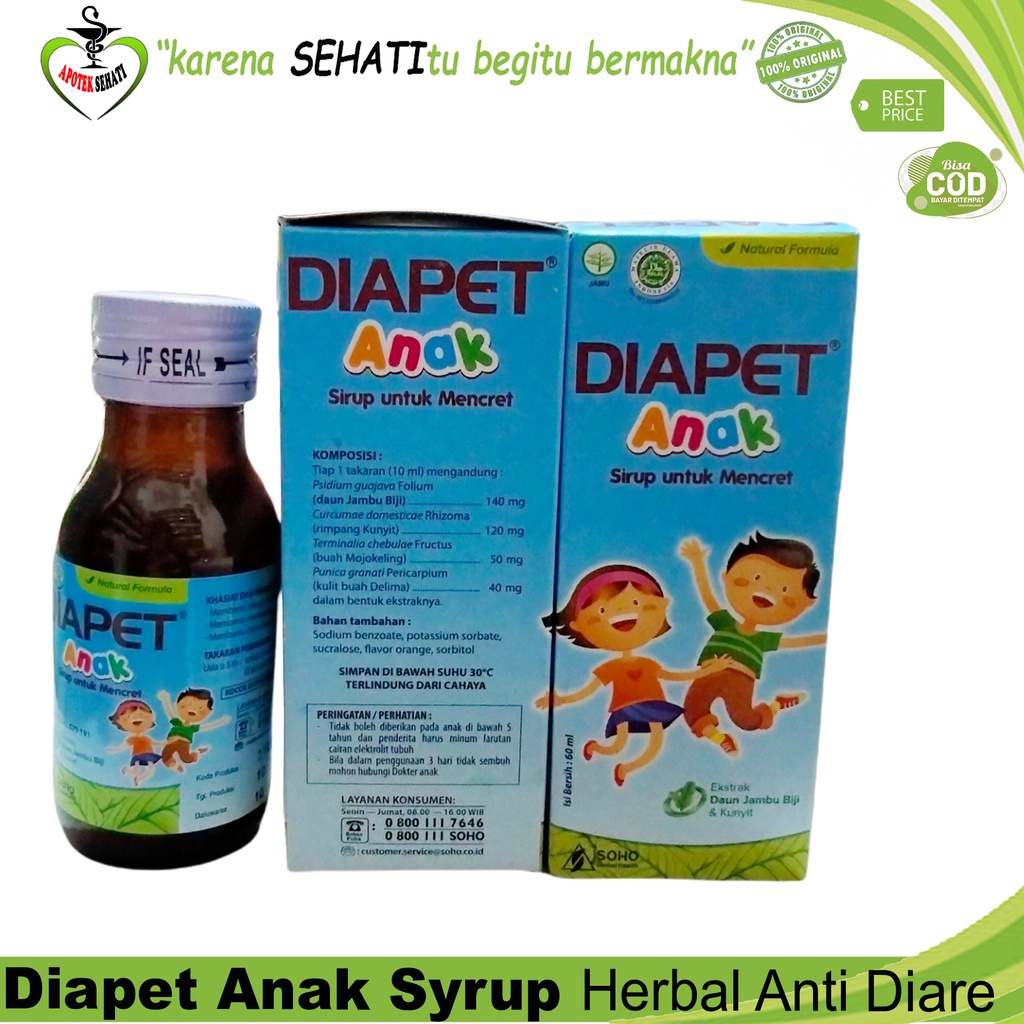 Jual DIAPET ANAK SIRUP OBAT DIARE ANAK | Shopee Indonesia