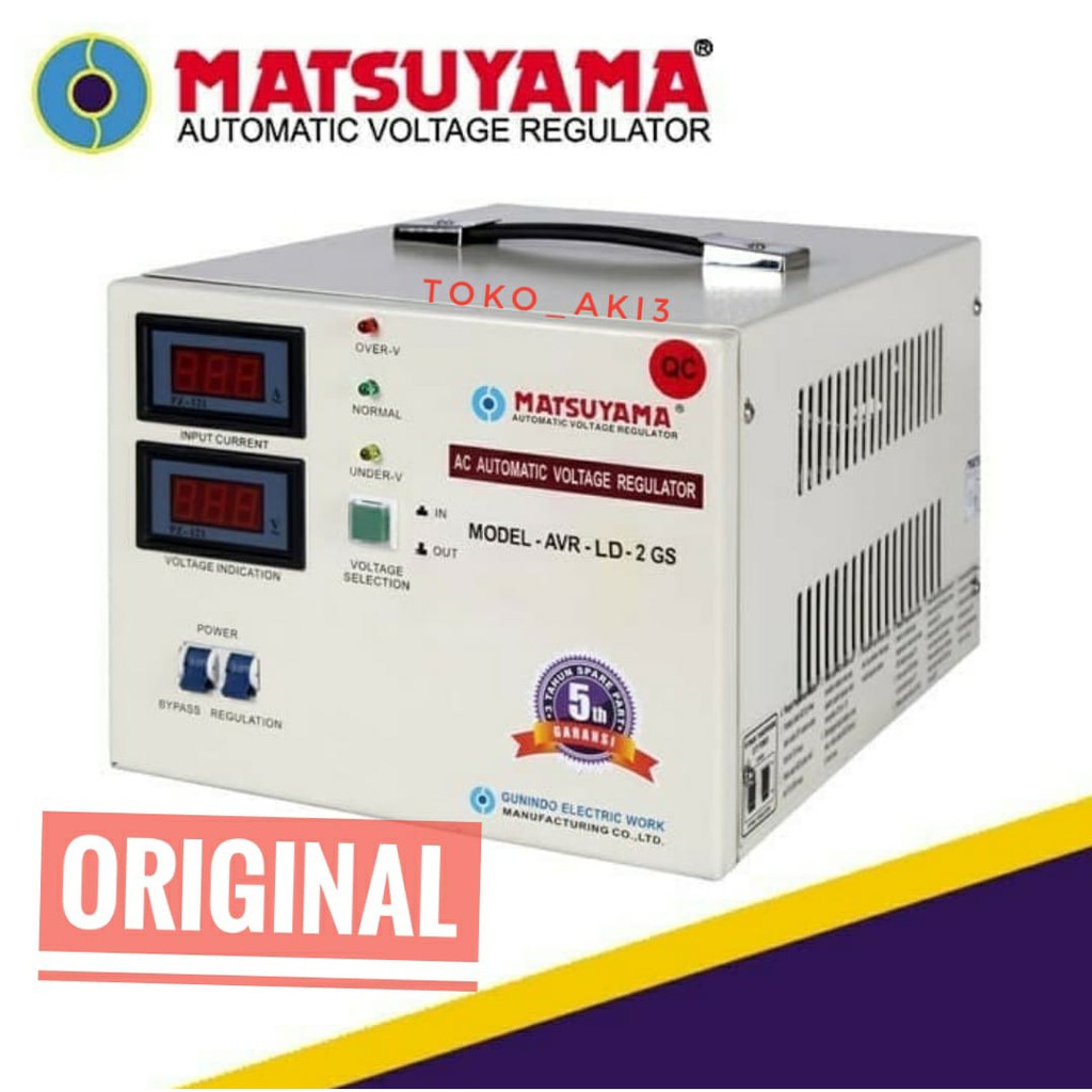 Jual Stabilizer Listrik Stavolt Voltage Regulator MATSUYAMA 2000 Watt ...