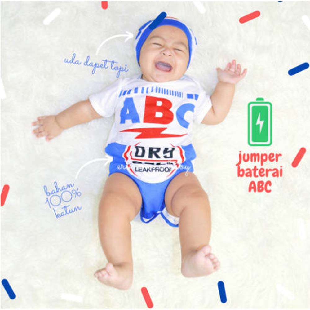Jual JUMPER BAYI LUCU BAJU BAYI KARAKTER BATERAI BATERE ABC | Shopee ...