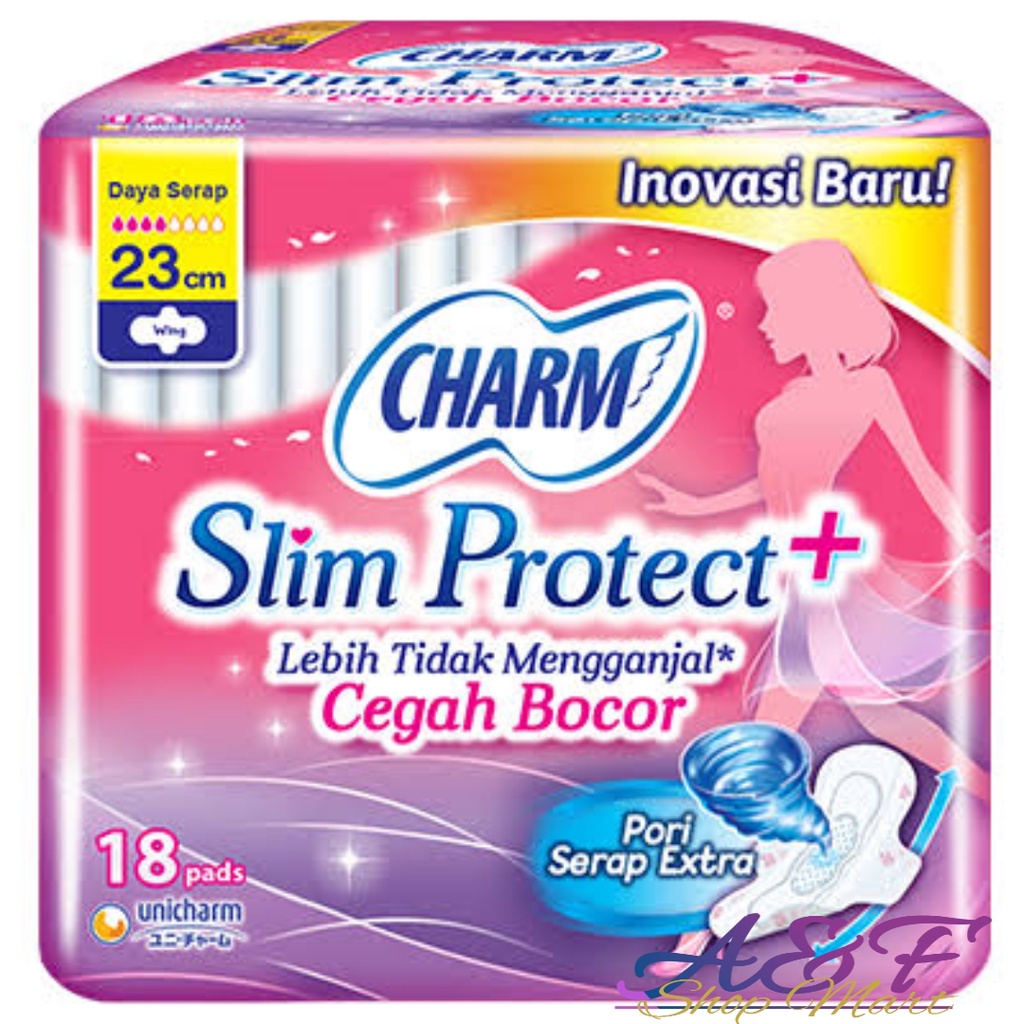 Jual Charm Slim Protection Wing 23cm 18pads - Pembalut Cegah Bocor ...