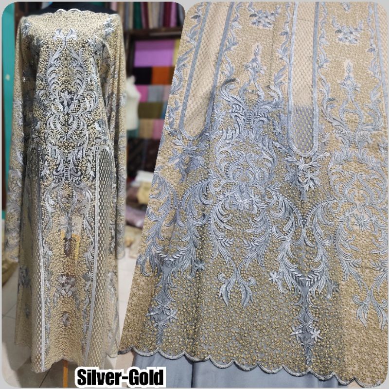 Jual Brokat Tile Royal Eliesaab,toko kain kebaya murah,kain tile murah ...