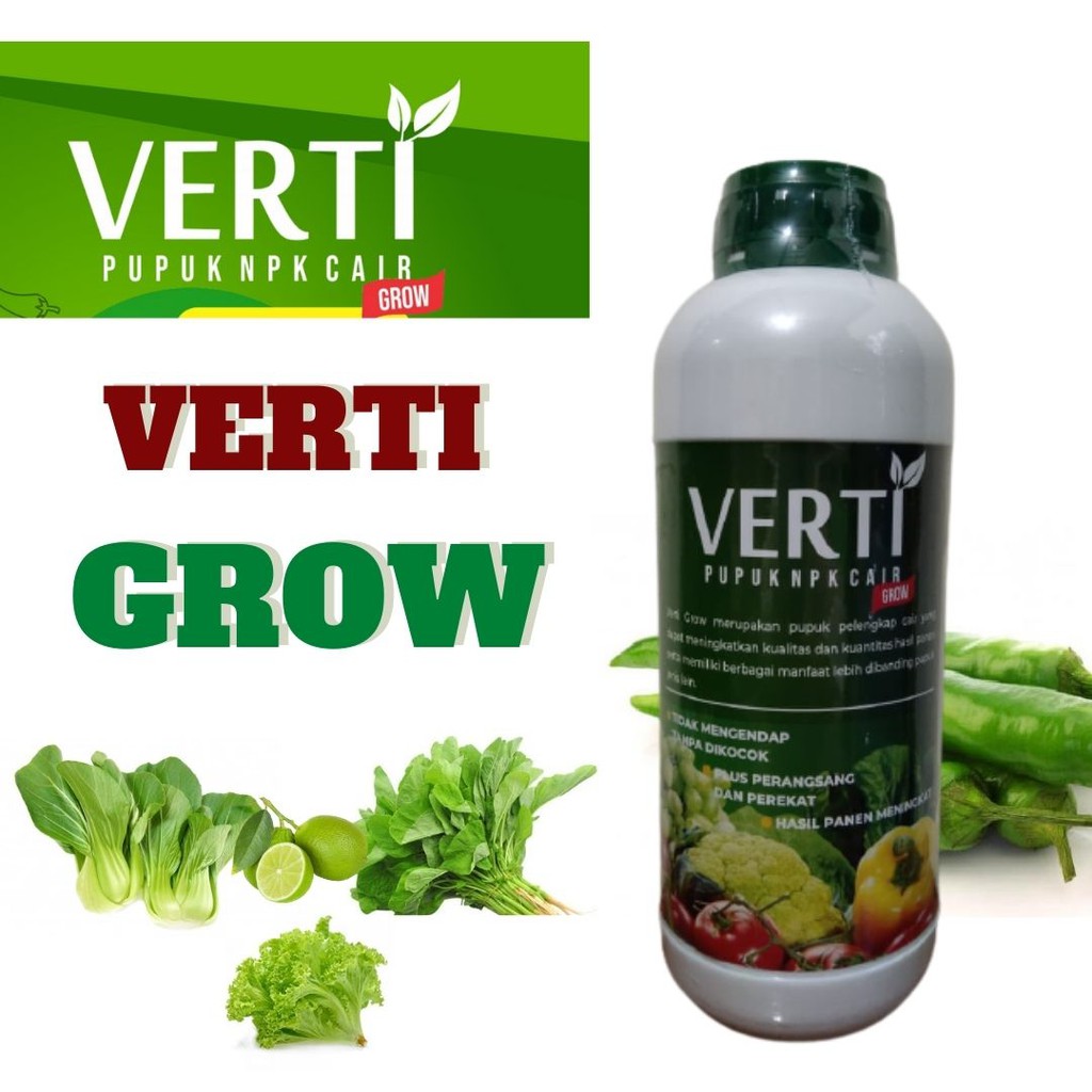 Jual Pupuk Npk Untuk Sayuran Daun, Pupuk Cair VERTI GROW Pupuk Npk Formula Khusus Masa ...