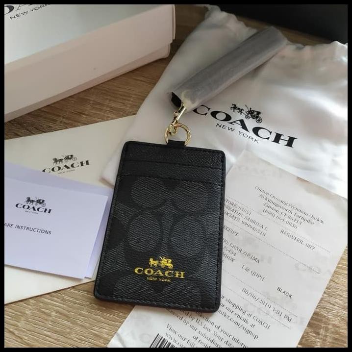Jual Coach Signature Id Tag Lanyard - Original Guarantee 100% | Shopee ...