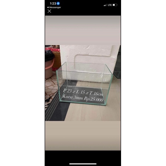 Jual Soliter / Tank / Aquarium 20*15*15cm kaca 3mm | Shopee Indonesia