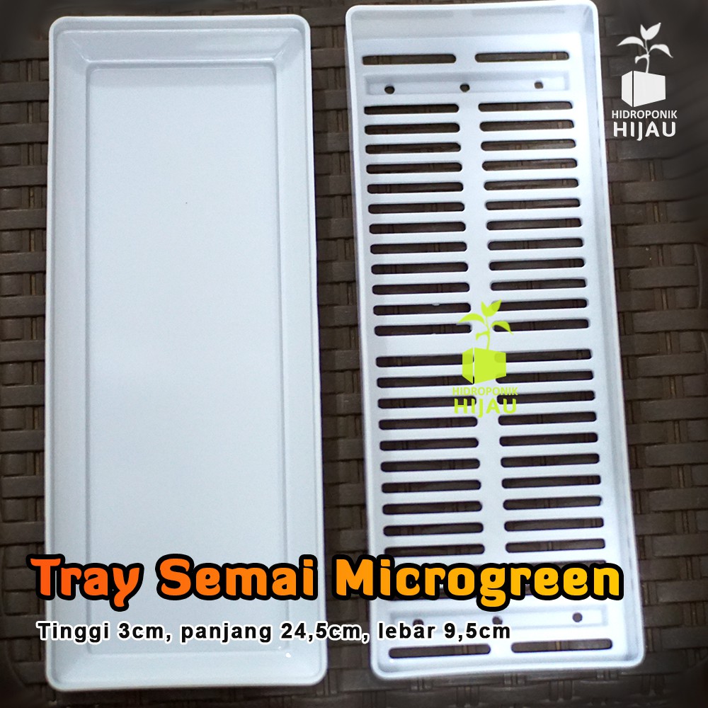 Jual Tray Semai Microgreen organik Tray Semai Hidroponik Putih | Shopee ...