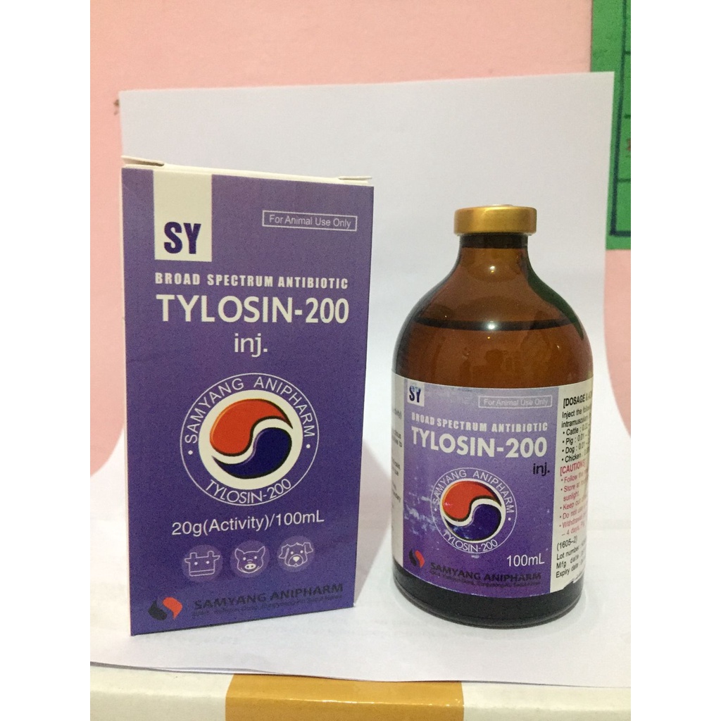 Jual Tylos1n-200 Samyang Korea, antibiotik pernapasan hewan, batuk ...