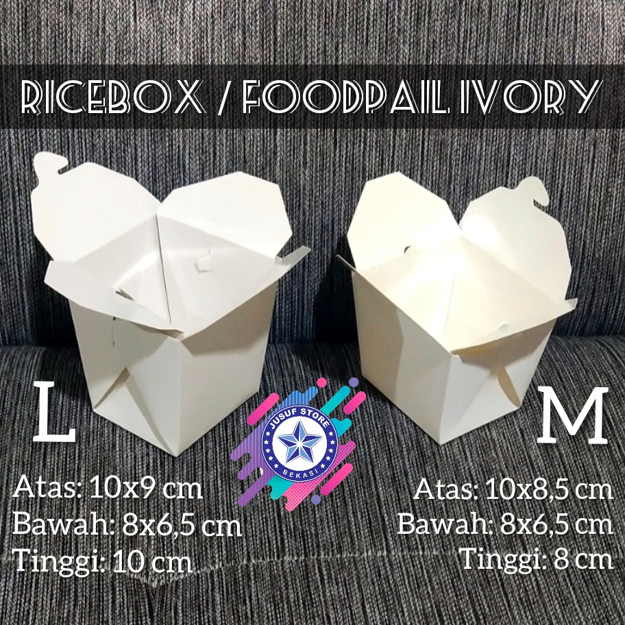Jual Rice box Paper / Paper Rice box / Food Pail | Shopee Indonesia