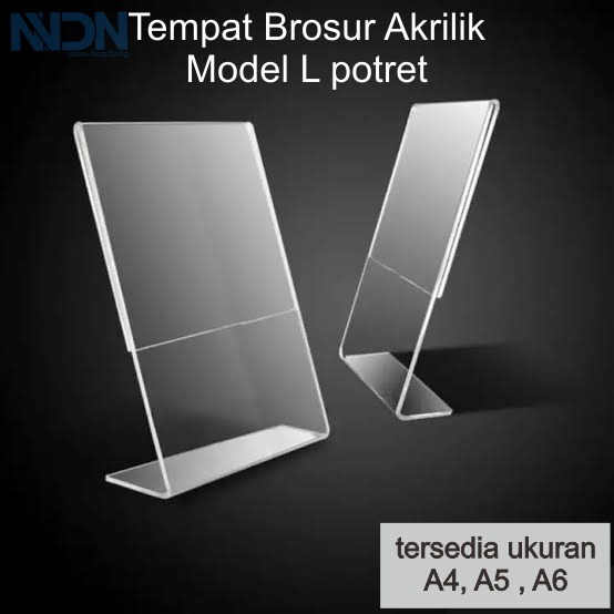 Jual Tempat Pajangan qris Acrylic ukuran A4, A5, A6 / Tempat Brosur ...