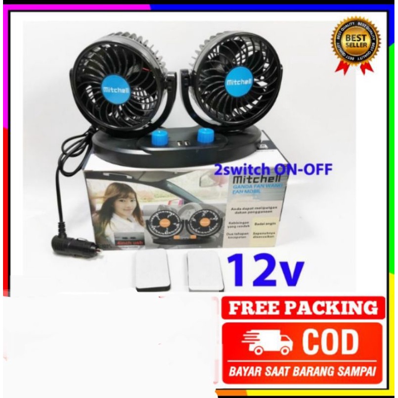 Jual kipas mobil plus USB charger 5V 3A | Shopee Indonesia