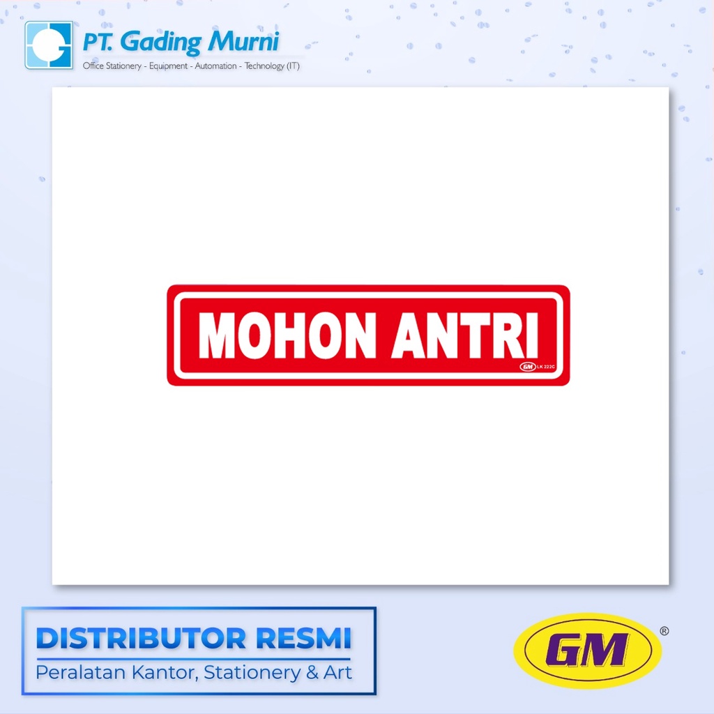 Jual GM LABEL KECIL LK 222 WARNA MOHON ANTRI | Shopee Indonesia