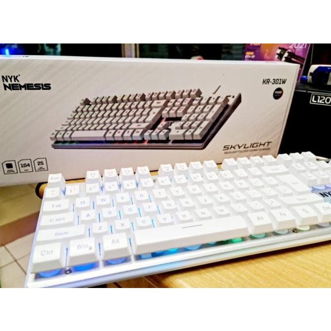 Jual Nyk KR-301 Underglow Keyboard Gaming RGB Metal Plate | Shopee ...