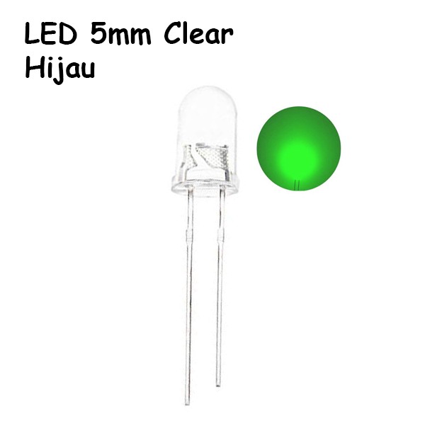Jual LED 5mm Clear Hijau Green | Shopee Indonesia