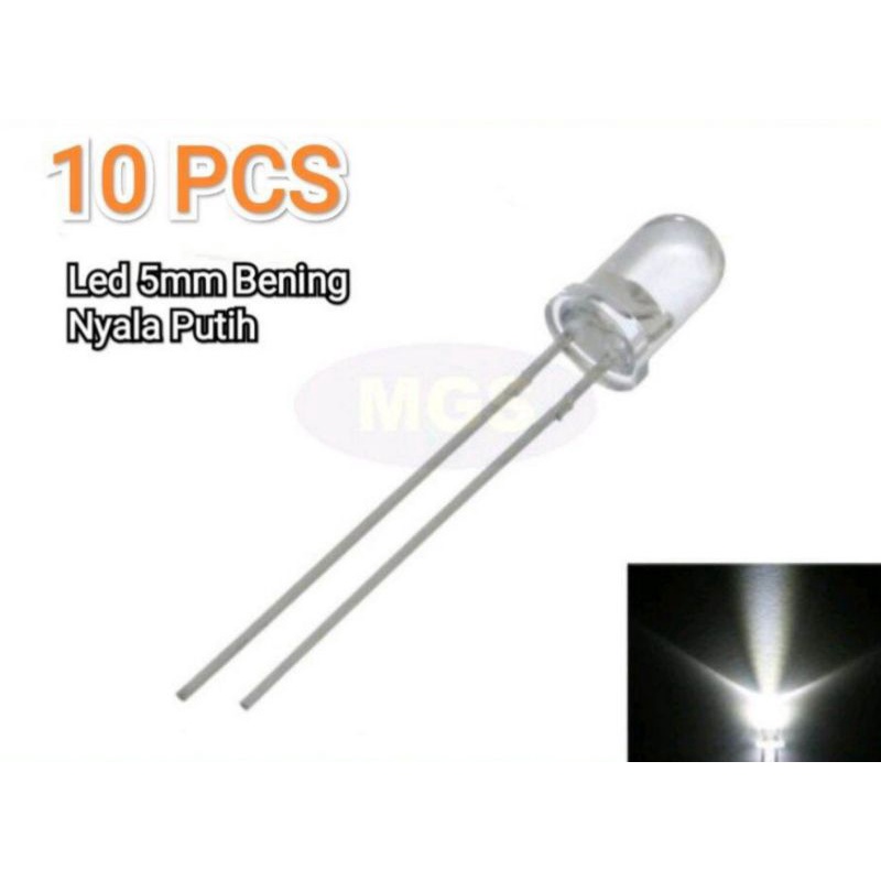 Jual Led bening Nyala Putih per 10 pcs | Shopee Indonesia