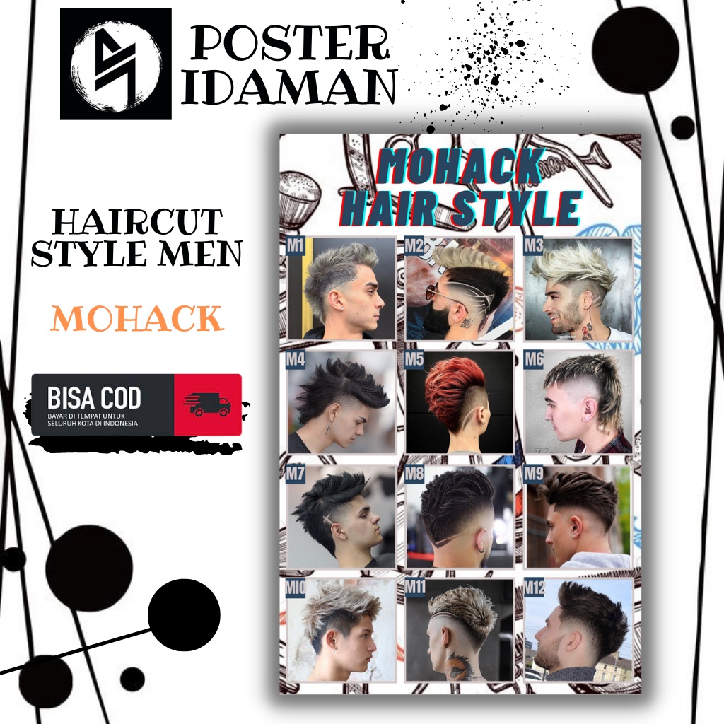 Jual POSTER IDAMAN - poster pangkas rambut pria 2022 MOHACK - poster ...