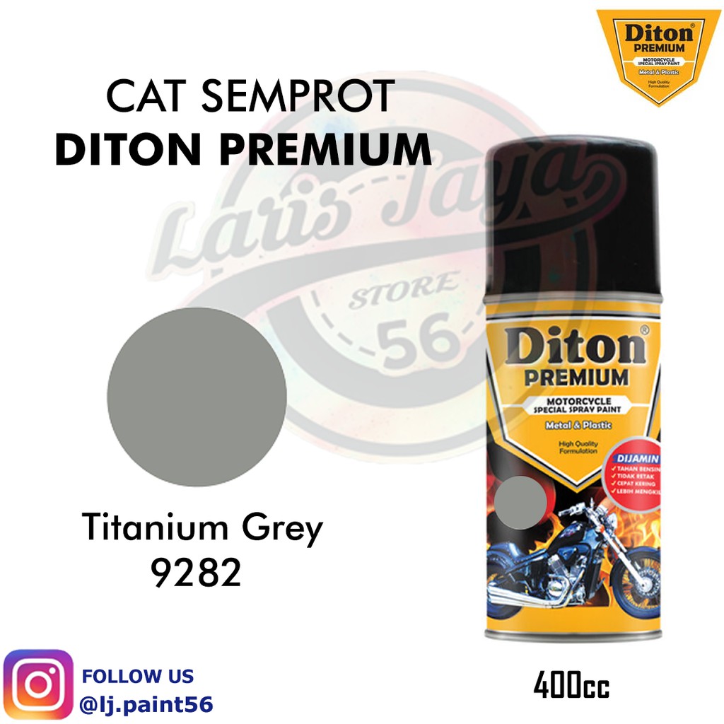 Jual Pilok Diton Premium TITANIUM GREY 9282 - Cat Semprot 400cc CEPAT ...