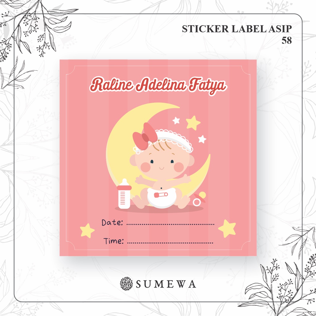 Jual Label Botol ASI / Sticker Botol ASI / Sticker Label ASI - 58 ...