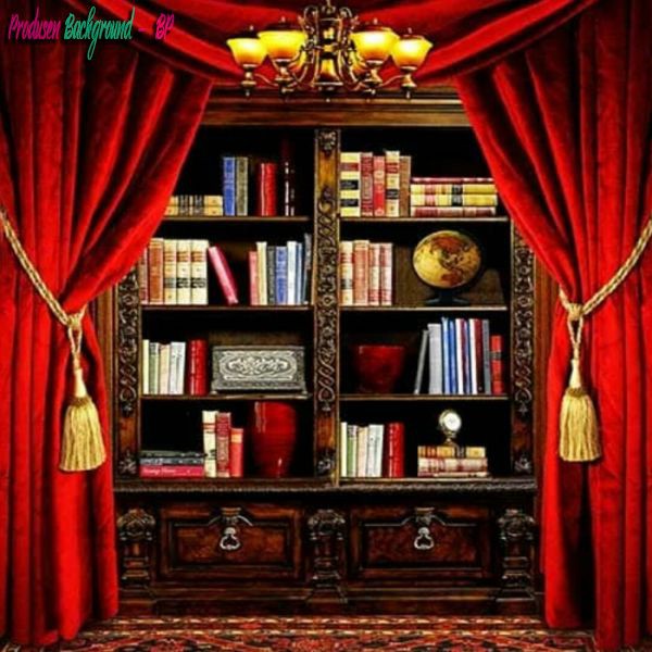 Jual READY Kain BACKGROUND LATAR RAK BUKU WISUDA FOTO STUDIO ws af5 ...