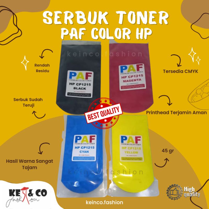 Jual SERBUK TONER LASERJET COLOR HP CP1215 PAF 45GR | Shopee Indonesia