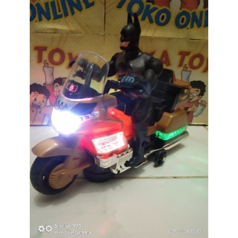 Jual Mainan Sepeda Motor Batman Bump Go Nyala Musik dan Lampu_Motor ...