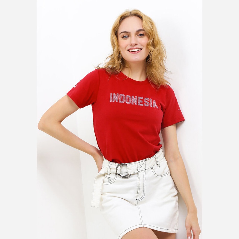 Jual Giordano National Day Tee Wanita | Shopee Indonesia